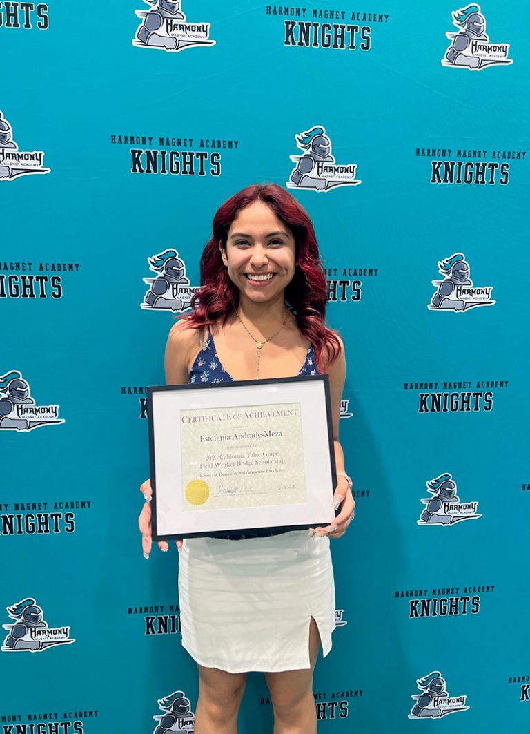 Prior Year Scholarship Recipients | Grapes from California