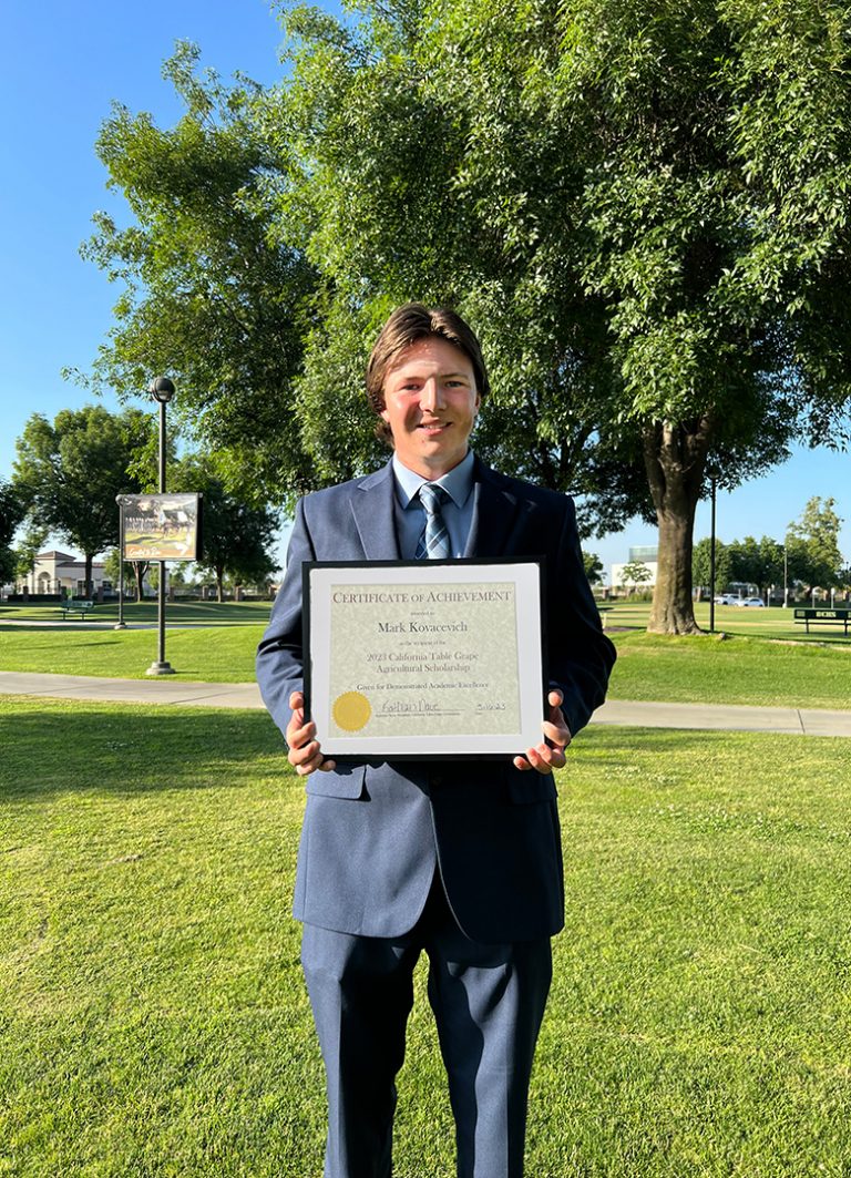 Prior Year Scholarship Recipients | Grapes from California